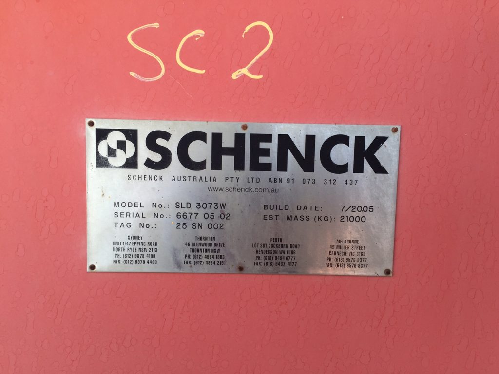 Schenck banana screen.